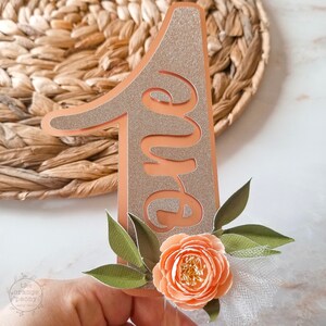No. 1 Topper, Floral Cake Topper, One Cake Topper - Etsy