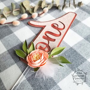 No. 1 Topper, Floral Cake Topper, One Cake Topper - Etsy