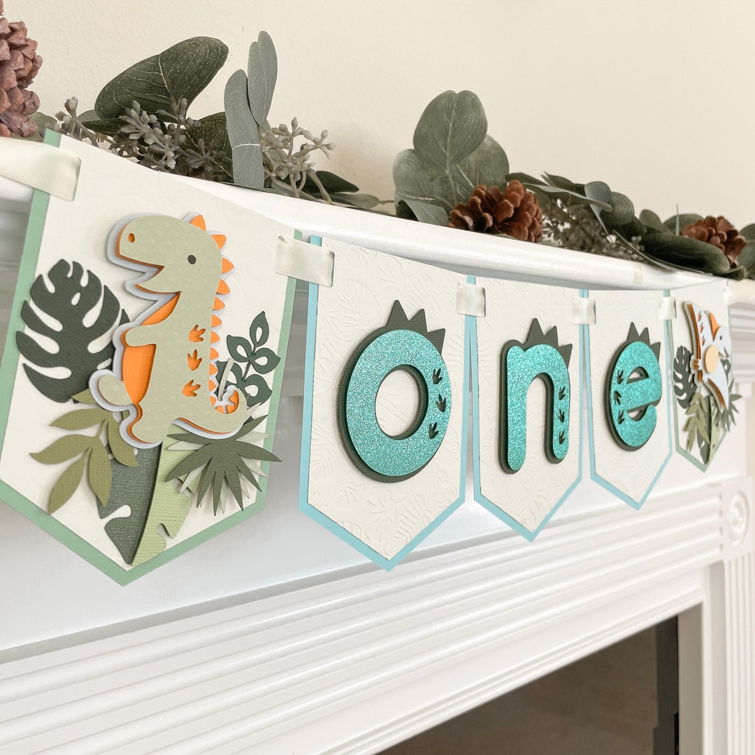 Dinosaur Birthday Banner, Dino Party Decorations, Dinosaur Garland ...