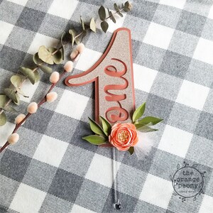 No. 1 Topper, Floral Cake Topper, One Cake Topper - Etsy