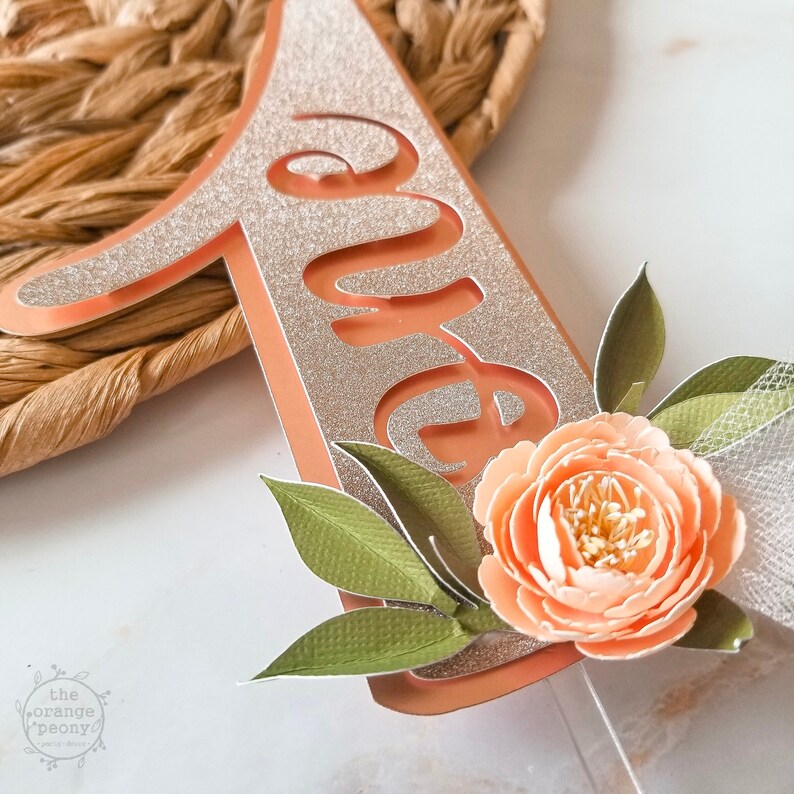 No. 1 Topper Floral Cake Topper One Cake Topper | Etsy