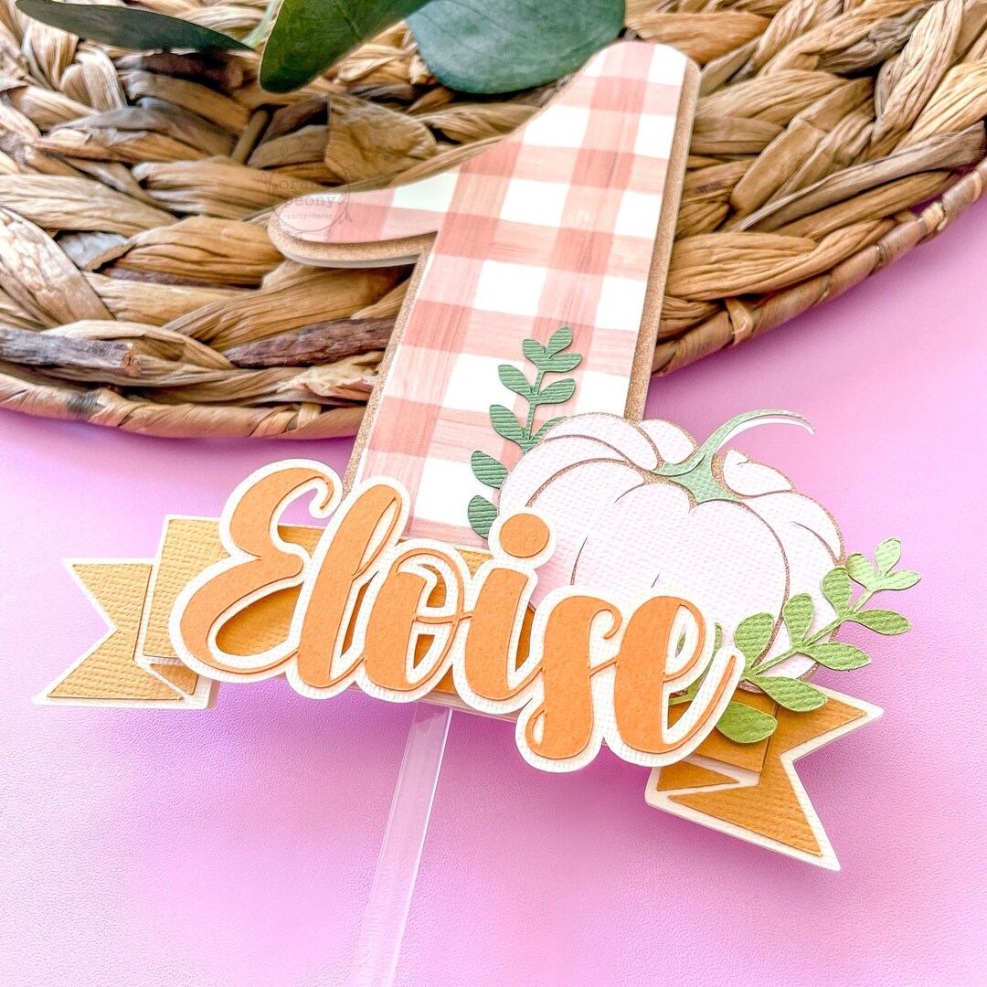 Pumpkin First Birthday Cake Topper: Fall Party Decor - Etsy