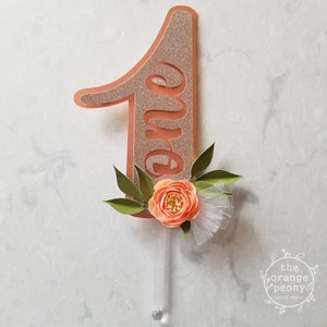 No. 1 Topper, Floral Cake Topper, One Cake Topper - Etsy