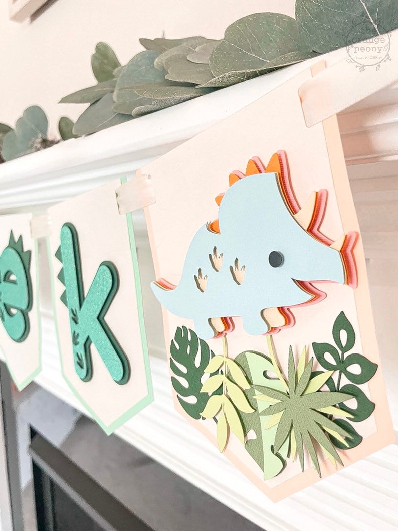 Dinosaur Birthday Banner Dino Party Decorations Dinosaur - Etsy