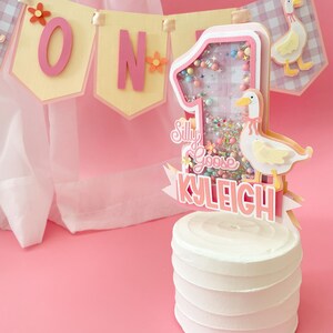 ONE SILLY GOOSE Birthday Bundle, Goose Cake Topper, Goose Theme ...