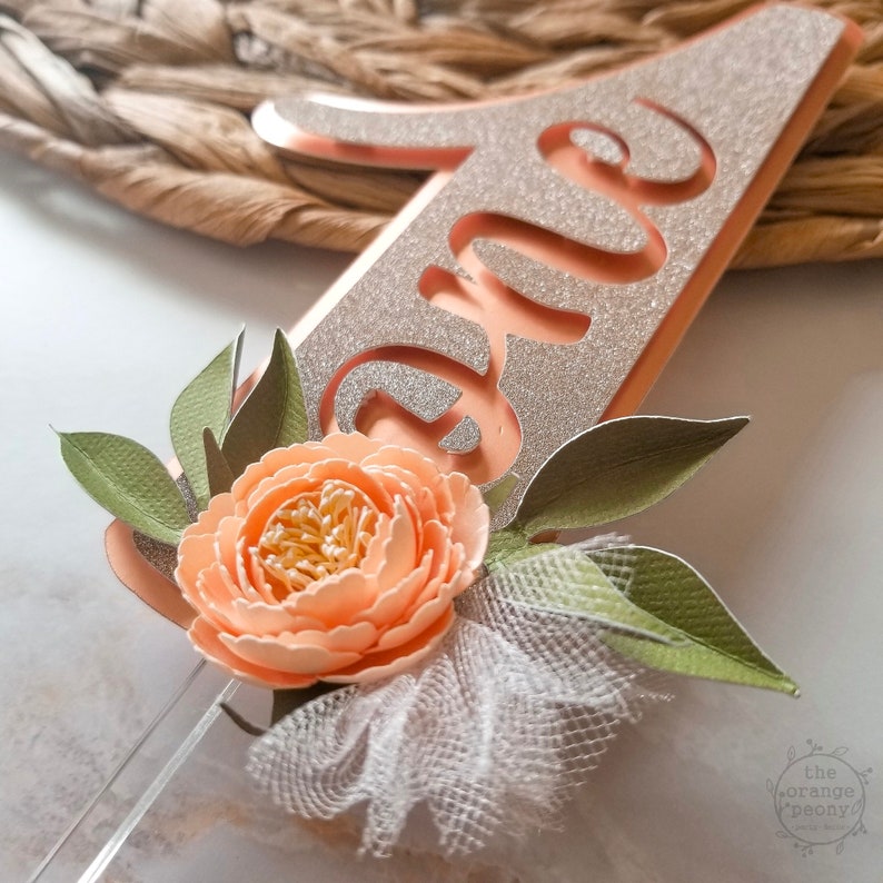 No. 1 Topper Floral Cake Topper One Cake Topper | Etsy