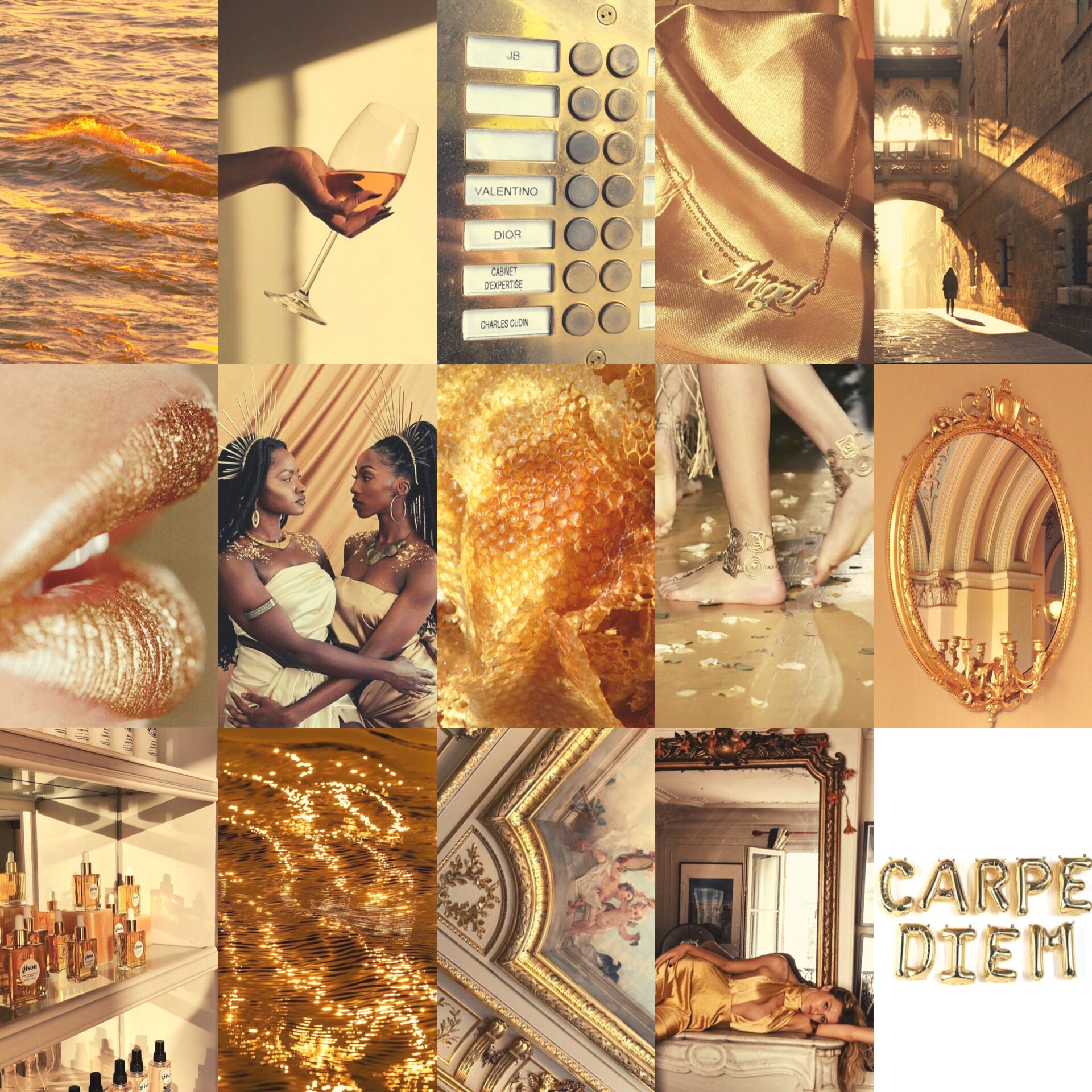 Gold Photo Wall Collage Kit | DIGITAL DOWNLOAD 60PCS - Etsy