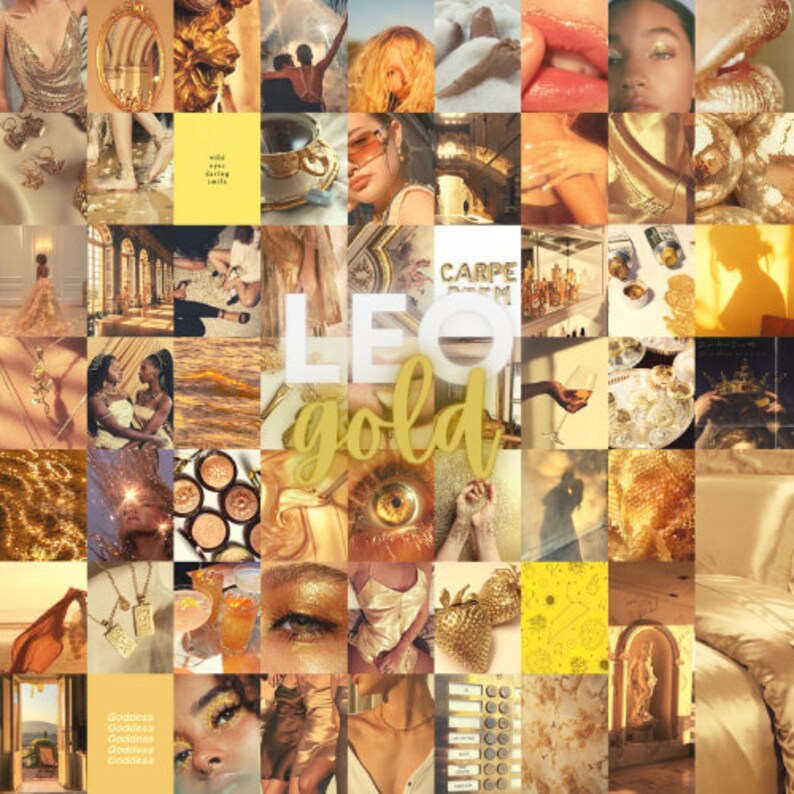 Gold Photo Wall Collage Kit | DIGITAL DOWNLOAD 60PCS - Etsy