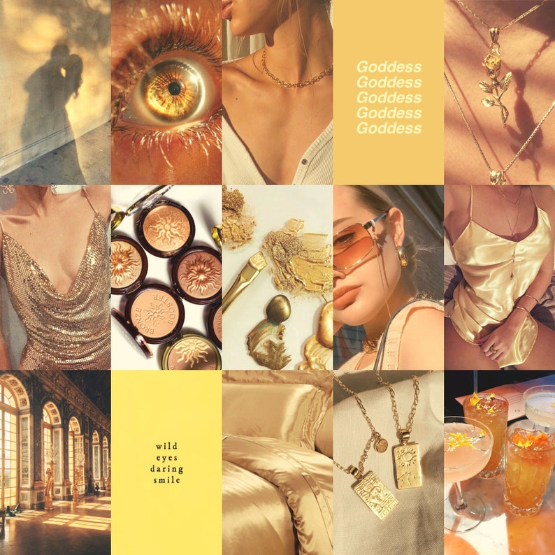 Gold Photo Wall Collage Kit | DIGITAL DOWNLOAD 60PCS - Etsy