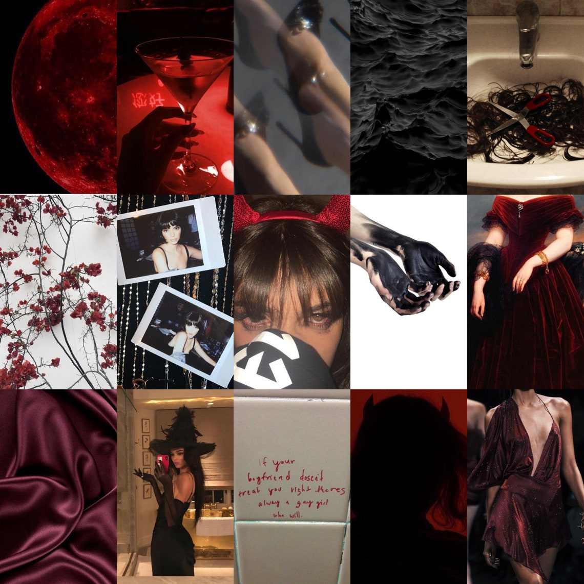 Dark Photo Wall Collage Kit | DIGITAL DOWNLOAD 60PCS - Etsy