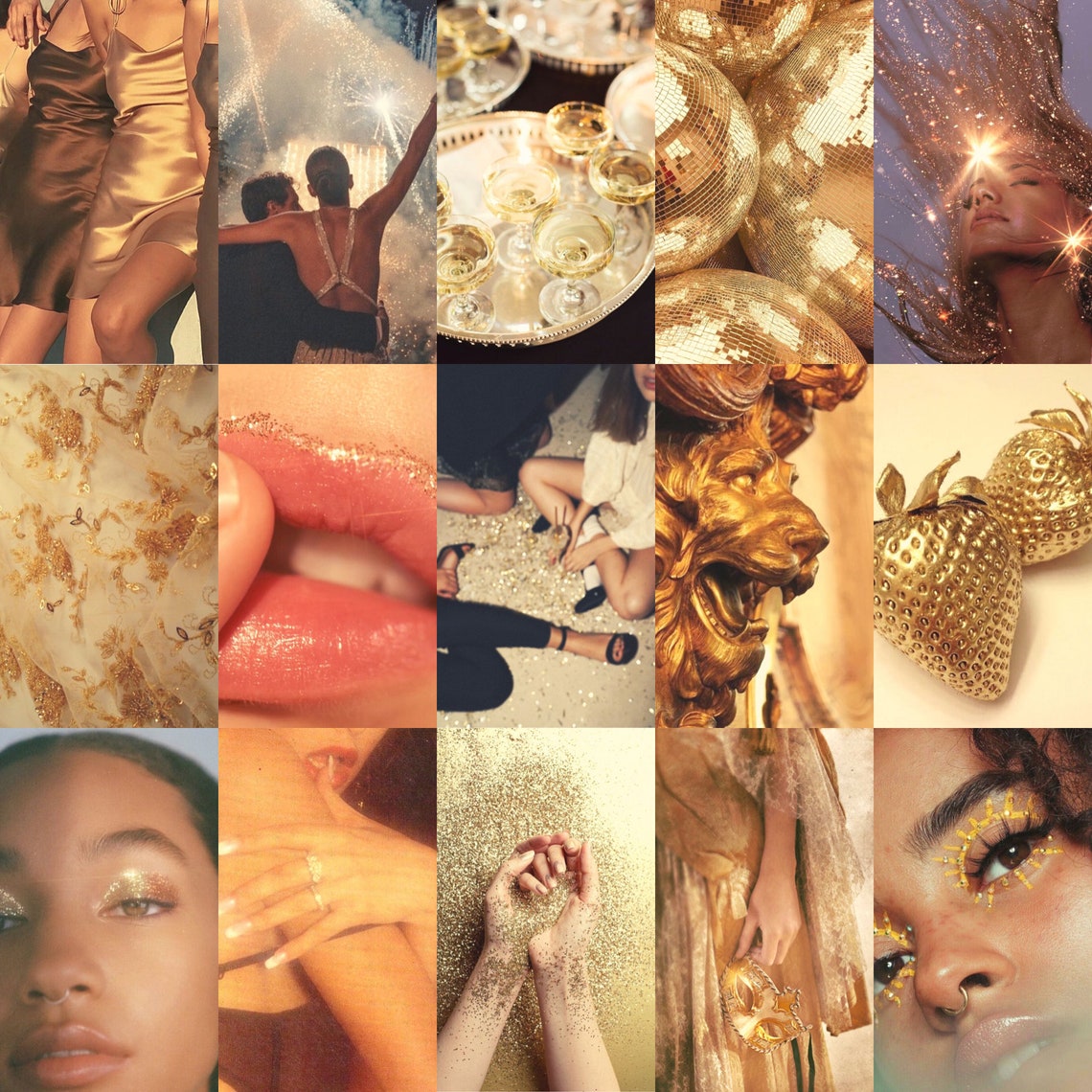 Gold Photo Wall Collage Kit | DIGITAL DOWNLOAD 60PCS - Etsy