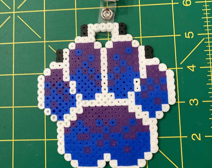 Custom Perler Bead Paw Badge Commission - Etsy