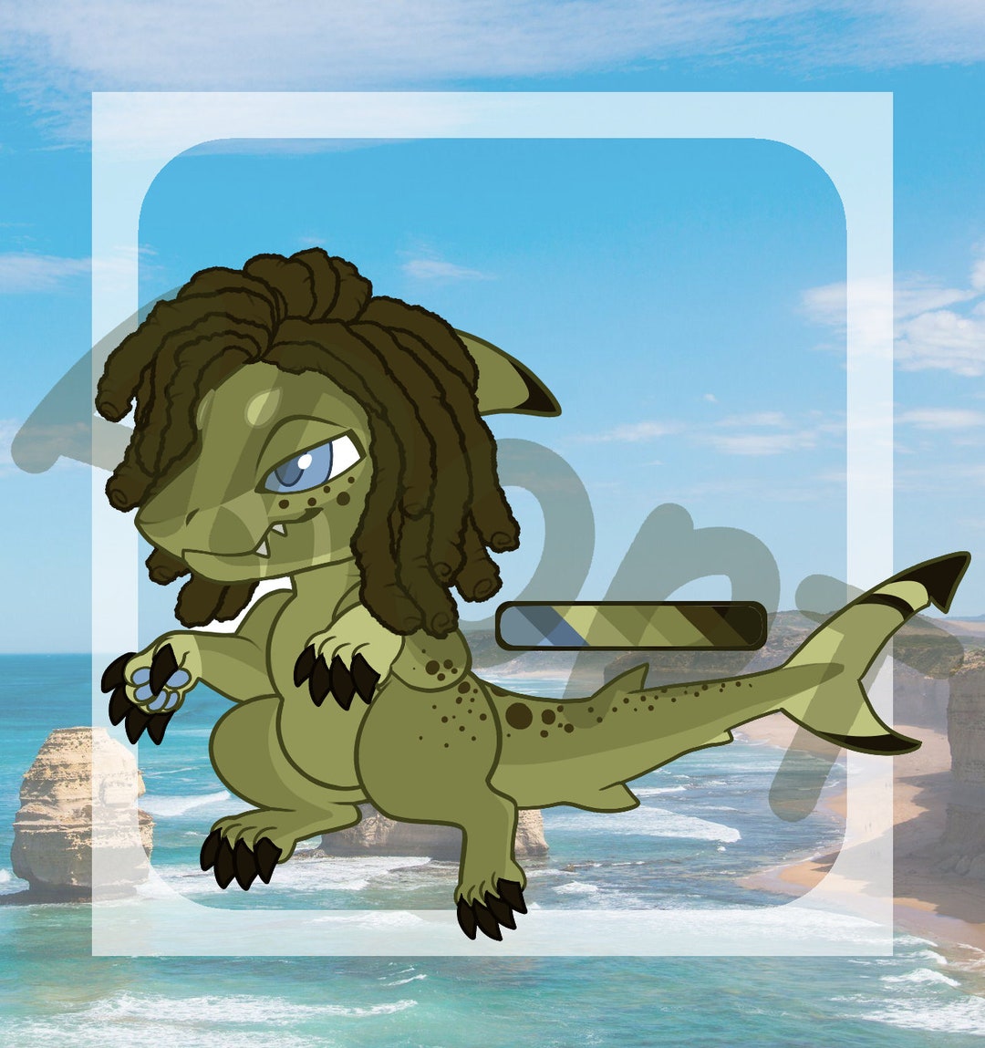 Furry Adopt Adoptable Fursona Shark Aquatic Character DIGITAL DOWNLOAD ...