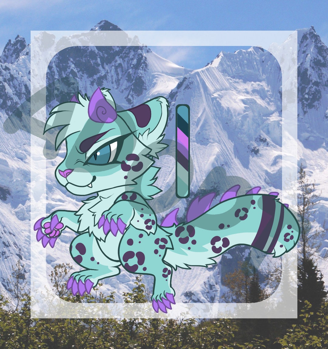 Furry Adopt Adoptable Fursona Snow Leopard Character DIGITAL DOWNLOAD ...