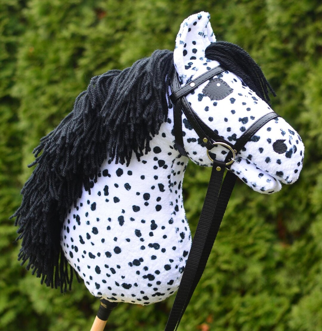 Hobby Horse Black Mane Leopard - 100% Handcrafted Hobby Horse With ...