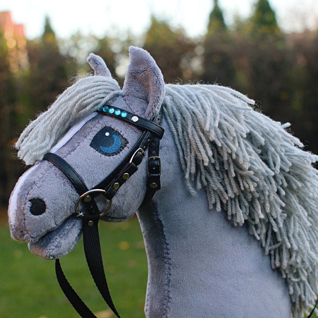 Hobby Horse Gray - 100% Handcrafted Hobby Horse With Stick and Black ...