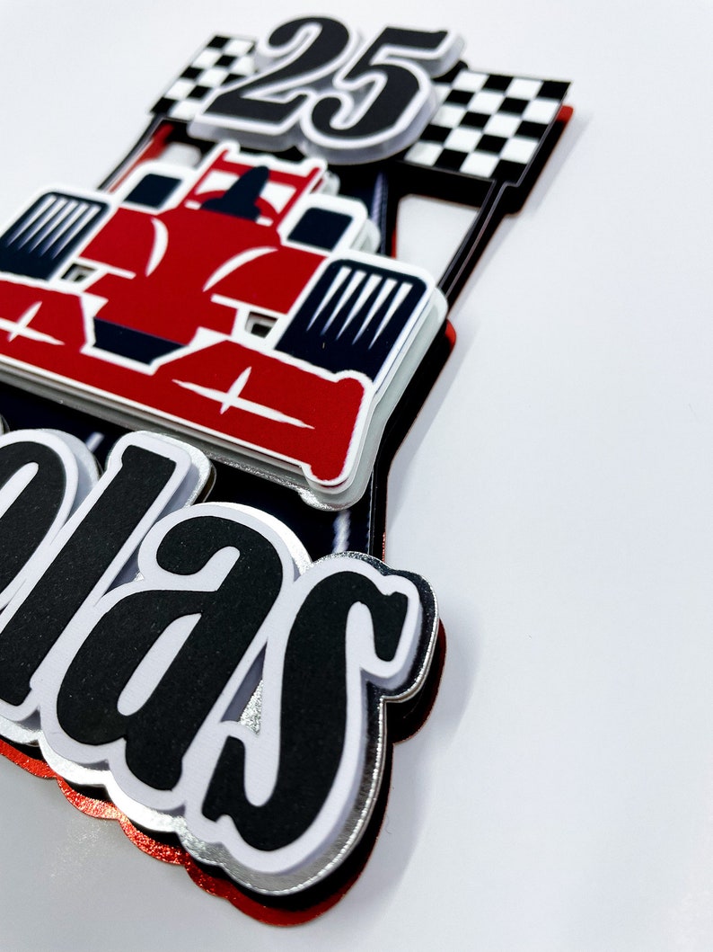 Race Car Cake Topper, Custom Birthday Cake Topper, Custom Party ...
