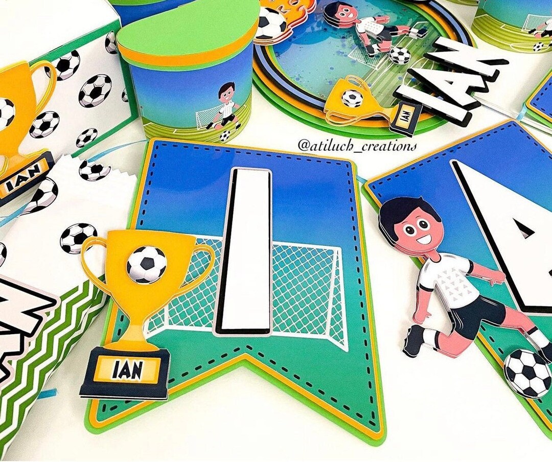Soccer Birthday Banner, Sport Birthday Party, Custom Party Banner ...
