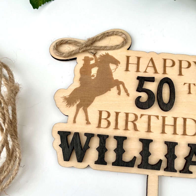 Western Cowboy Cake Topper Perfect for Wild West Theme Birthdays ...