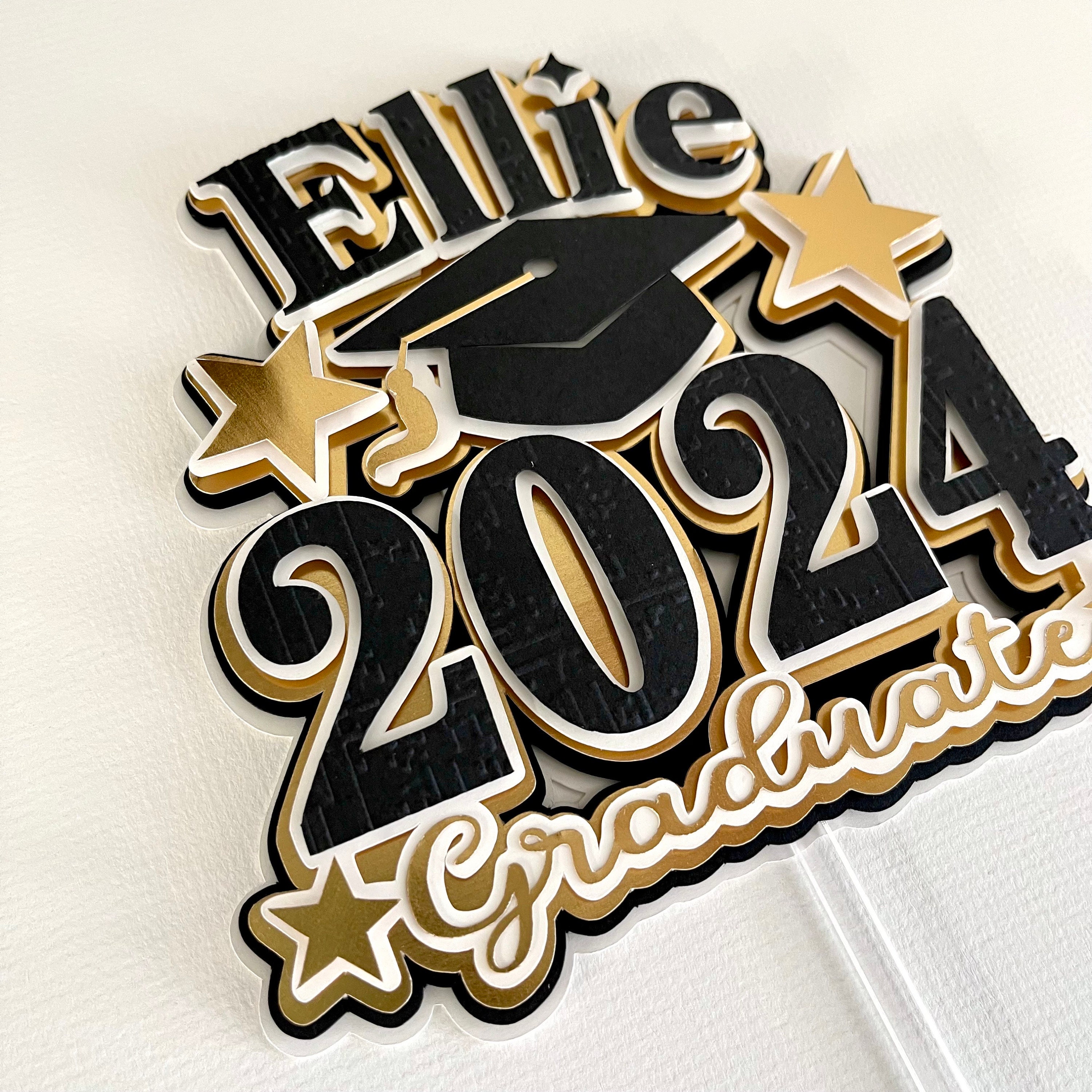 Topper de pastel de graduación personalizado, topper de pastel clase ...