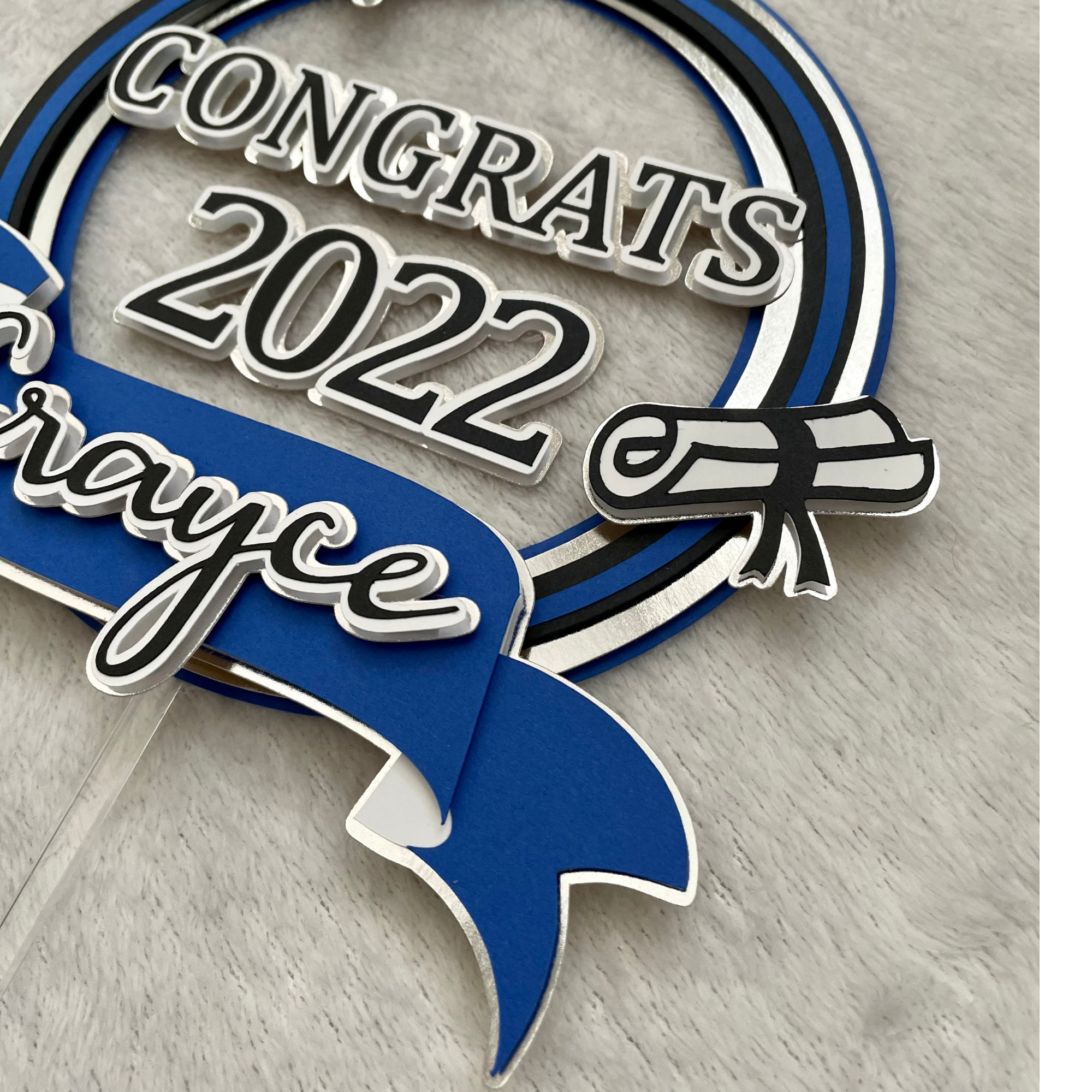 Custom Graduation Cake Topper, Class 2024 Cake Topper, Graduation ...