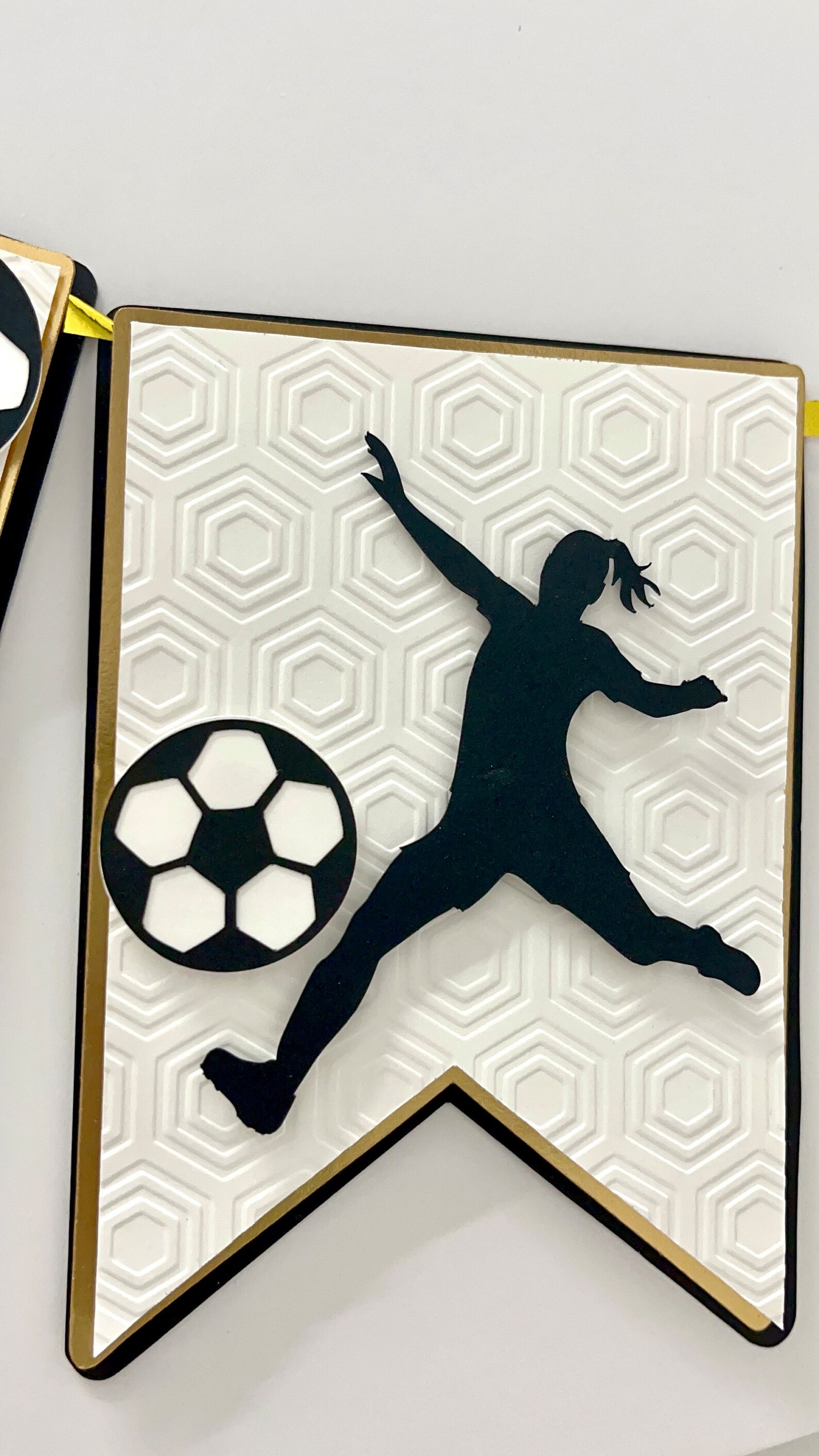 Soccer Girl Birthday Banner, Soccer Girl Party Decoration, Soccer Name ...