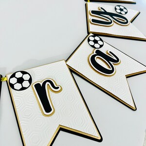 Soccer Girl Birthday Banner, Soccer Girl Party Decoration, Soccer Name ...