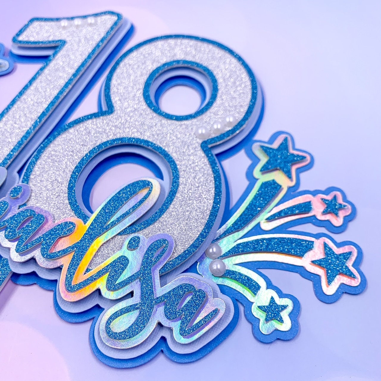 18th Birthday Cake Topper, Custom Party Decoration, Centerpiece - Etsy