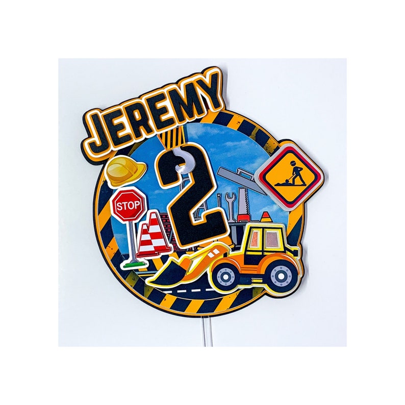Construction Cake Topper, Construction Party Decoration, Boy Birthday ...