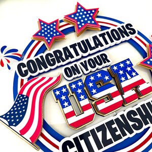 USA Citizenship Cake Topper, Congratulations on Your USA Citizenship ...
