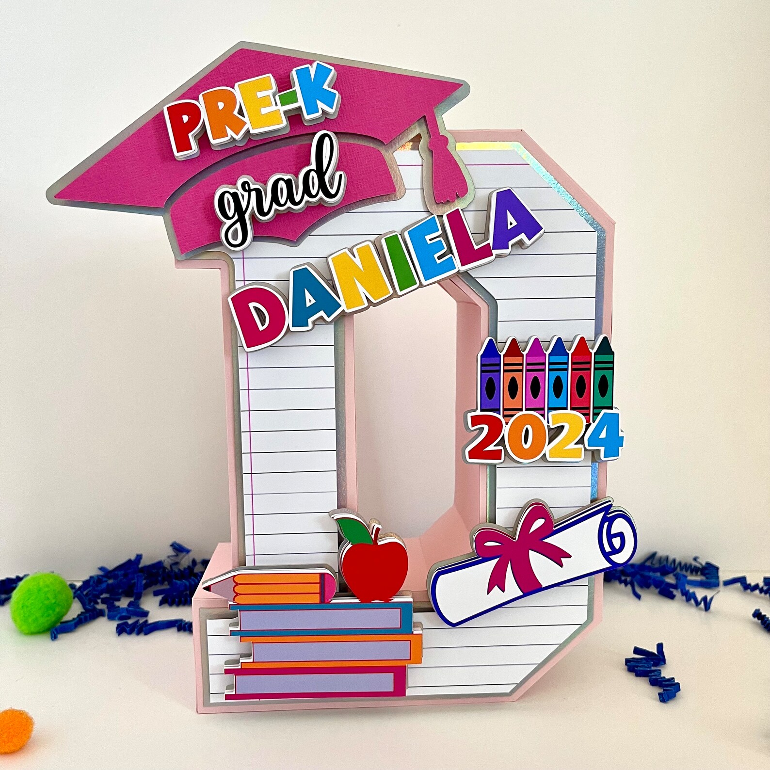 Pre-k Graduation 3D Letter, Pre-k Grad Party Decoration, Pre-k Custom ...