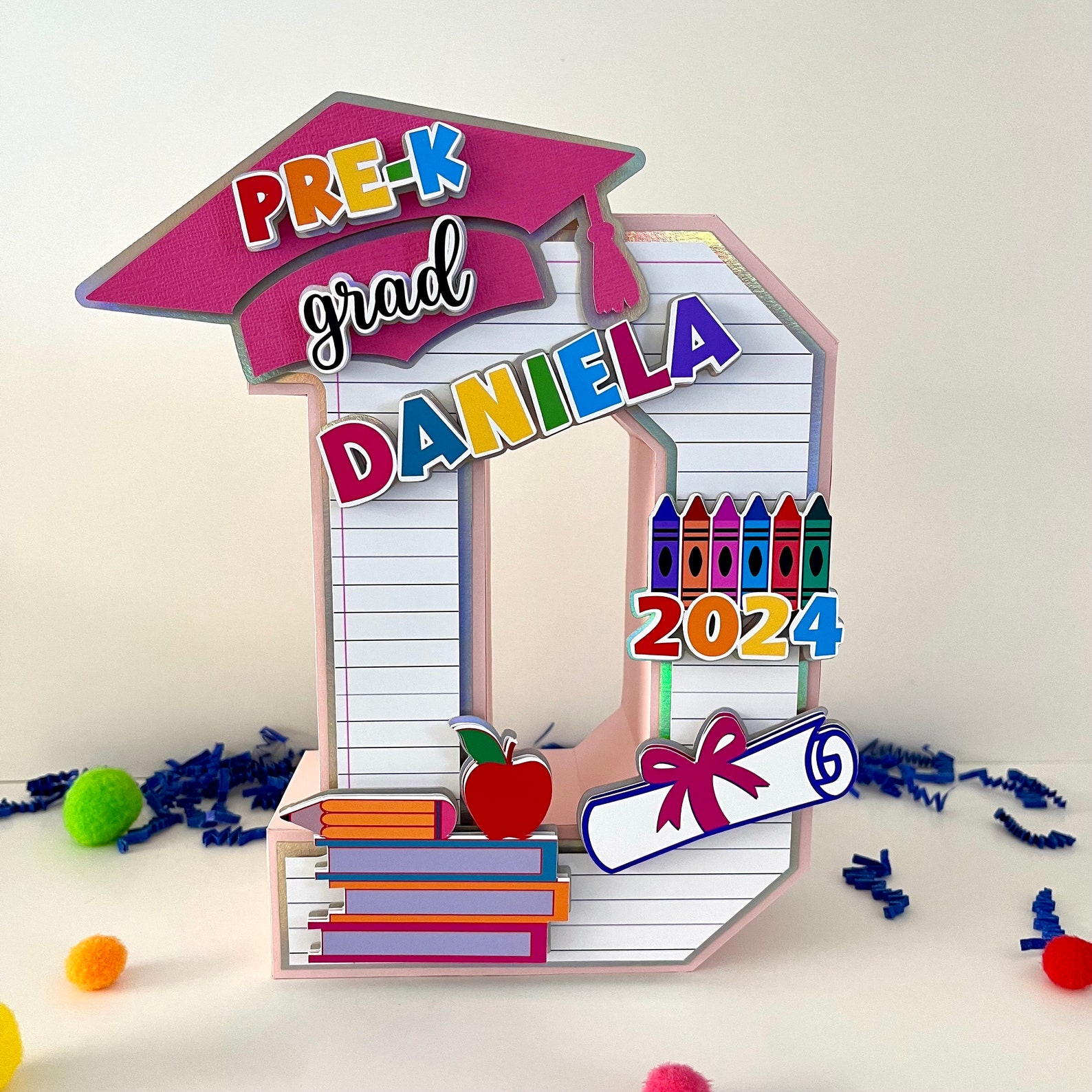 Pre-k Graduation 3D Letter, Pre-k Grad Party Decoration, Pre-k Custom ...