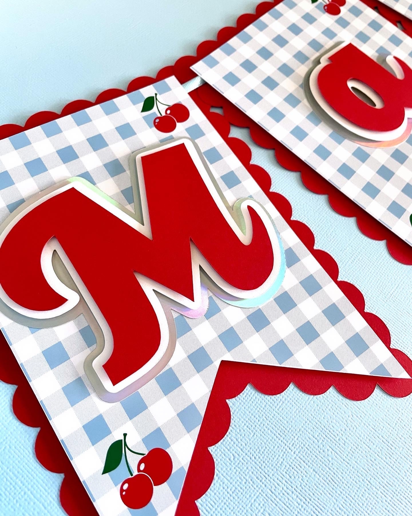 Custom Cherry Birthday Banner, Cherry Party Decoration, Cherries Party ...