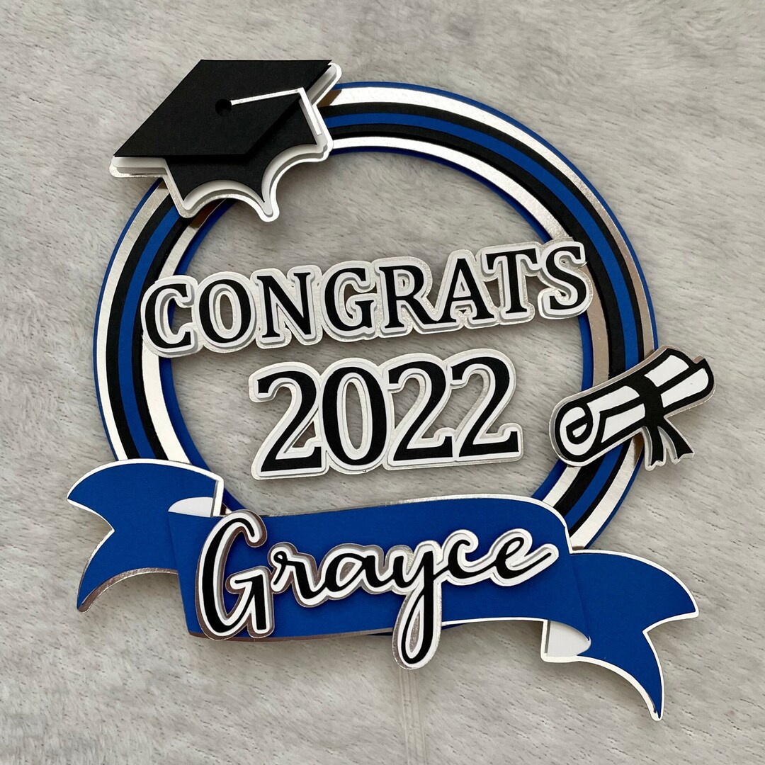 Custom Graduation Cake Topper, Class 2024 Cake Topper, Graduation ...