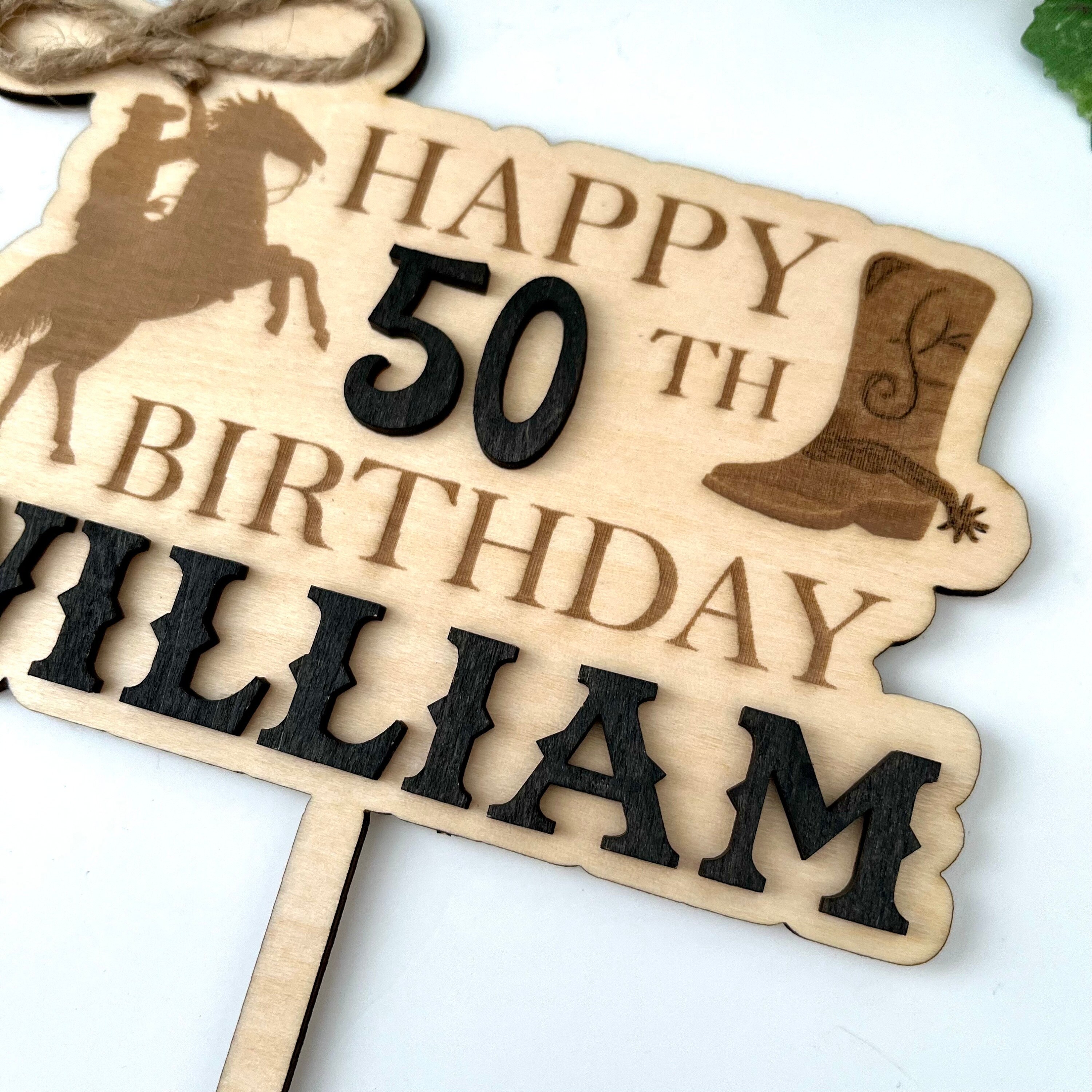 Western Cowboy Cake Topper Perfect for Wild West Theme Birthdays ...