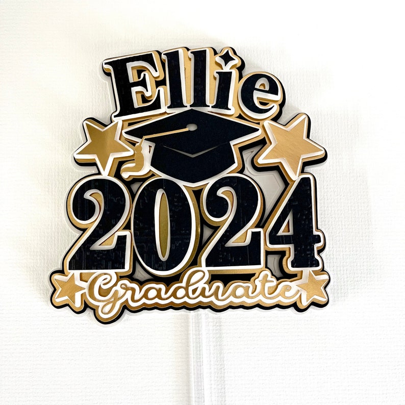 Custom Graduation Cake Topper, Class 2024 Cake Topper, Graduation ...