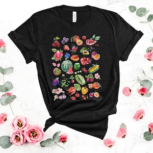 Fruit Veggie Cottage Core T-shirt Vegetarian Shirt Garden Aesthetic ...