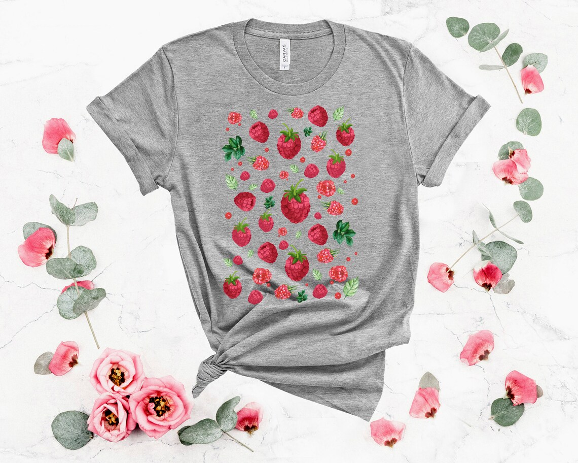 Raspberry Cottage Core T-shirt Raspberry Clothes Raspberry - Etsy