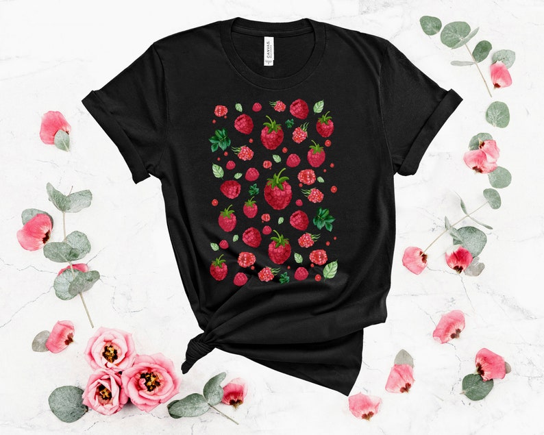 Raspberry Cottage Core T-shirt Raspberry Clothes Raspberry - Etsy