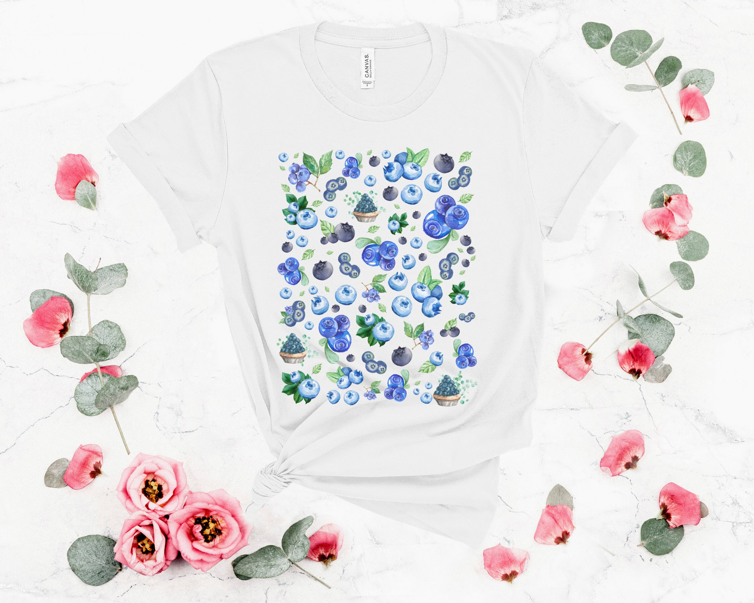 Blueberry Cottage Core T-Shirt Blueberry Clothes Blueberry | Etsy