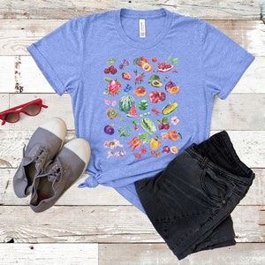 Fruit Veggie Cottage Core T-shirt Vegetarian Shirt Garden Aesthetic ...