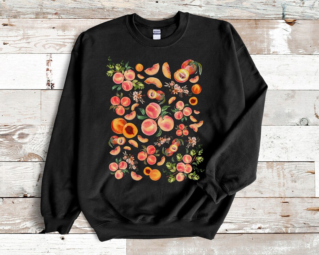 Peach Cottage Core Autumn Sweater Peach Clothes Peach Sweatshirt ...