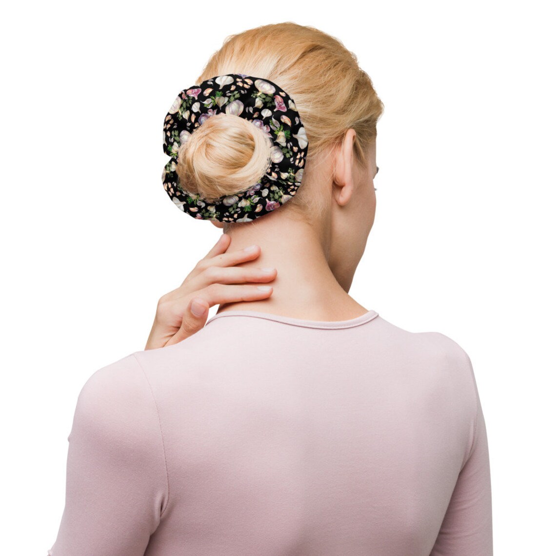 Bow Scrunchie Cottage Core Garlic Print Hair Ties Hair Accessories ...