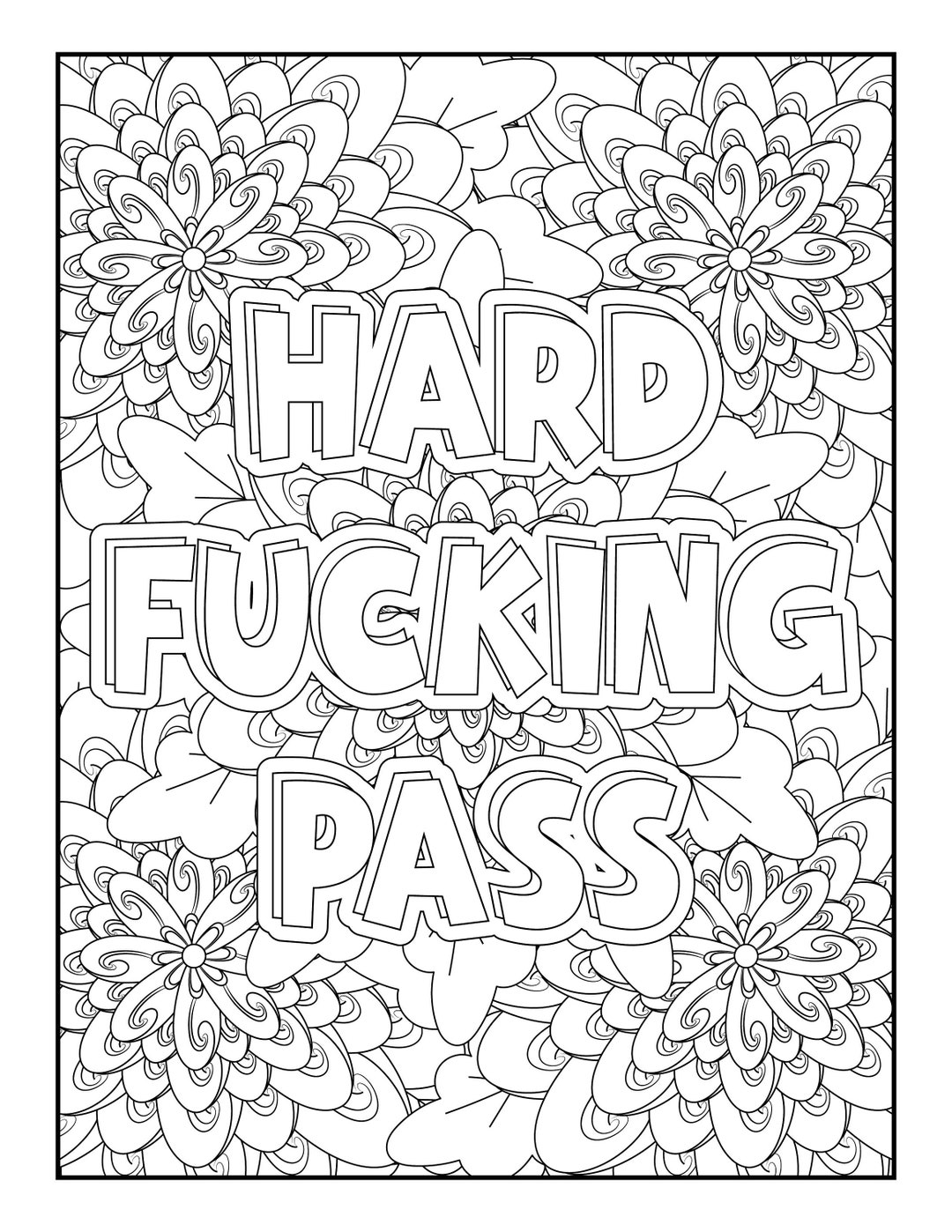 Adult Digital Coloring Pages Stress Relief Swear Word Funny Coloring ...