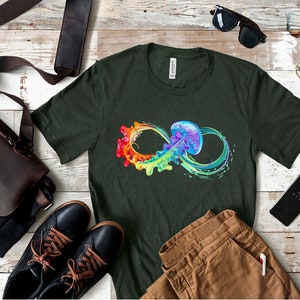 Autism Awareness T-shirt Rainbow Jellyfish Neurodiversity Acceptance ...