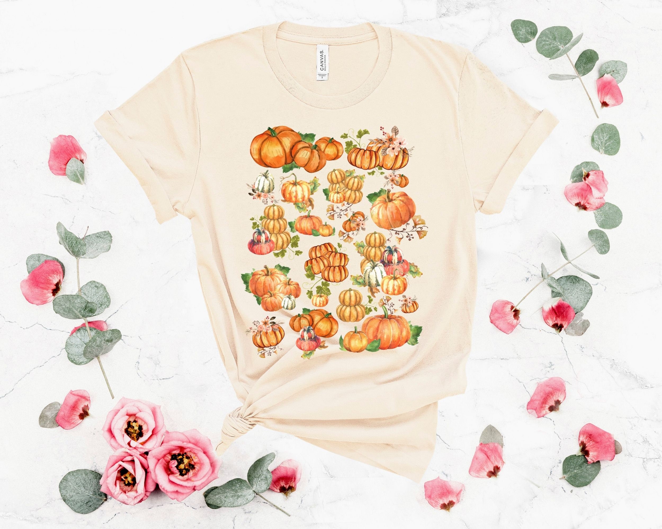 Pumpkin Cottage Core Autumn T-Shirt Pumpkin Clothes Pumpkin | Etsy