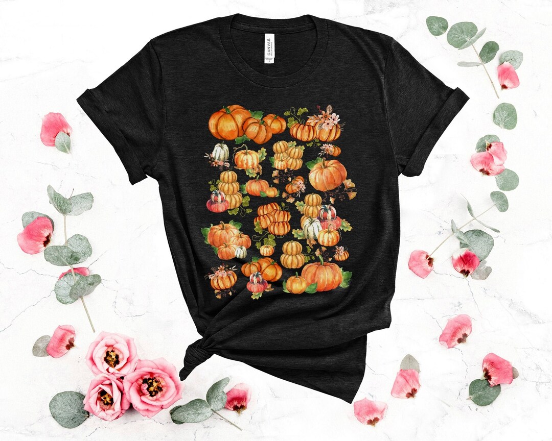 Pumpkin Cottage Core Autumn T-shirt Pumpkin Clothes Pumpkin Shirt ...