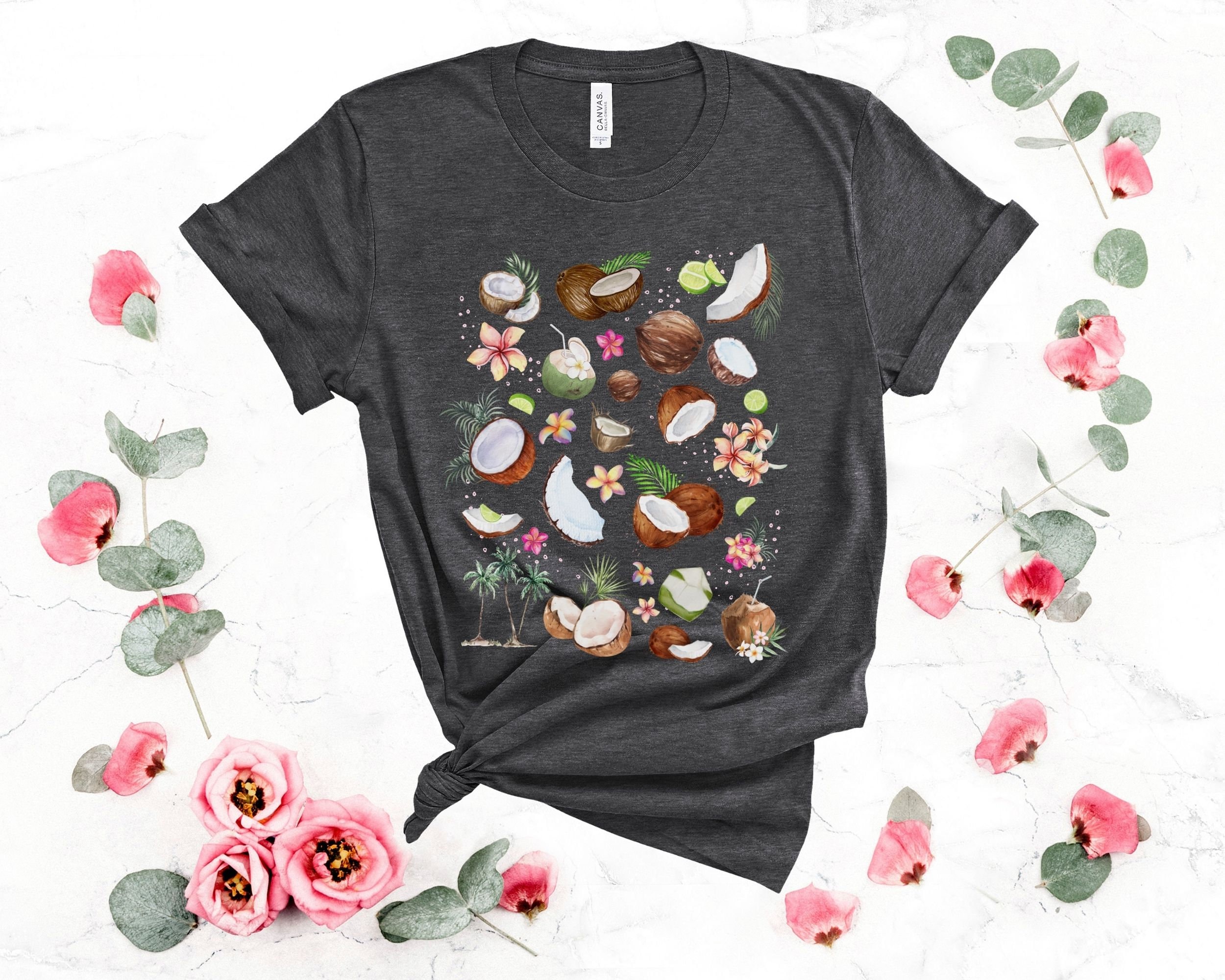 Coconut Lime Cottage Core T-Shirt Coconut Clothes Coconut Shirt Garden ...