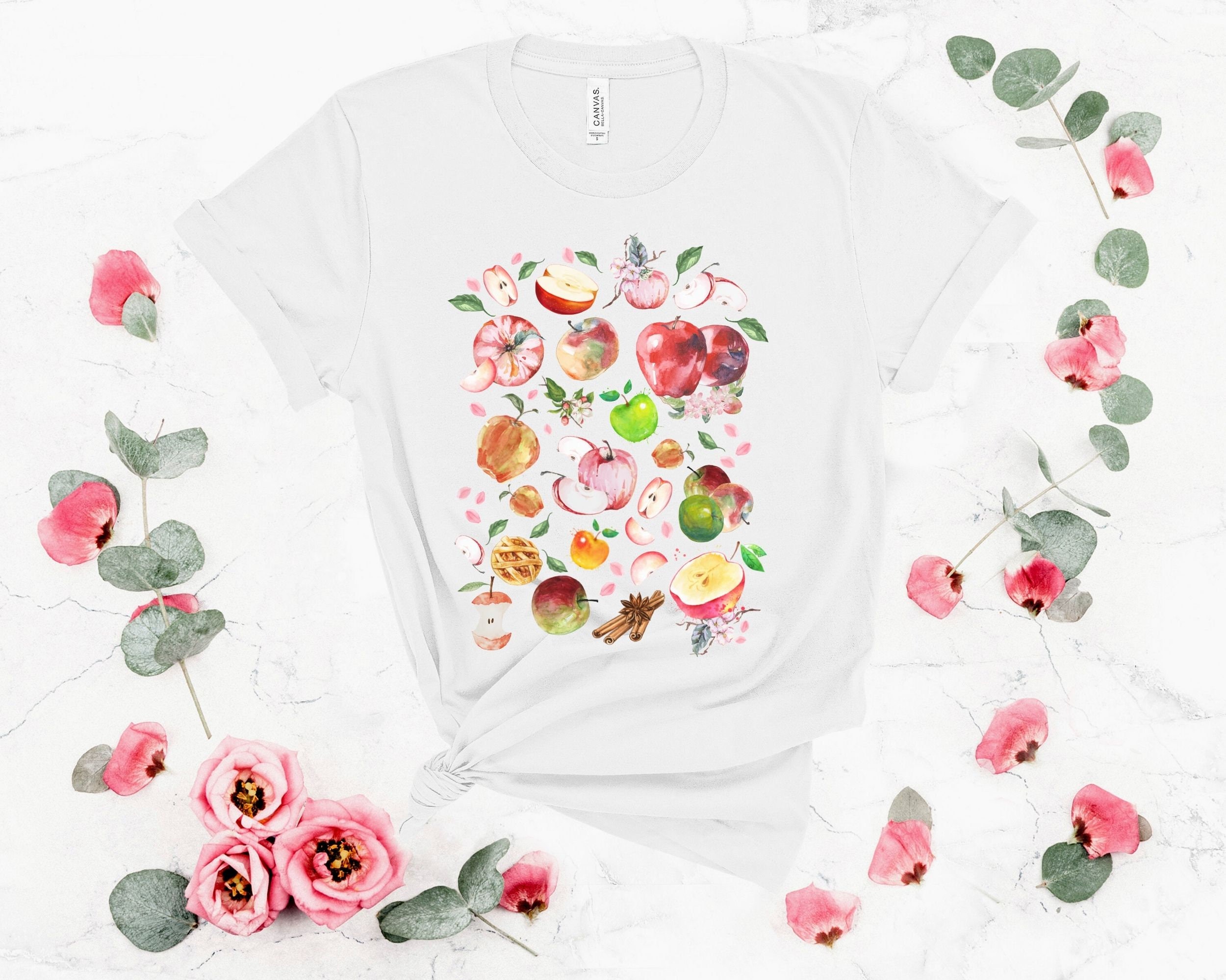 Apple Cottage Core T-shirt Apple Shirt Aesthetic Clothing - Etsy