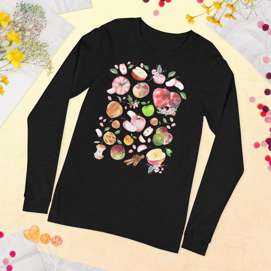 Apple Long Sleeve Shirt Cottage Core Aesthetic Clothes Garden Clothing ...